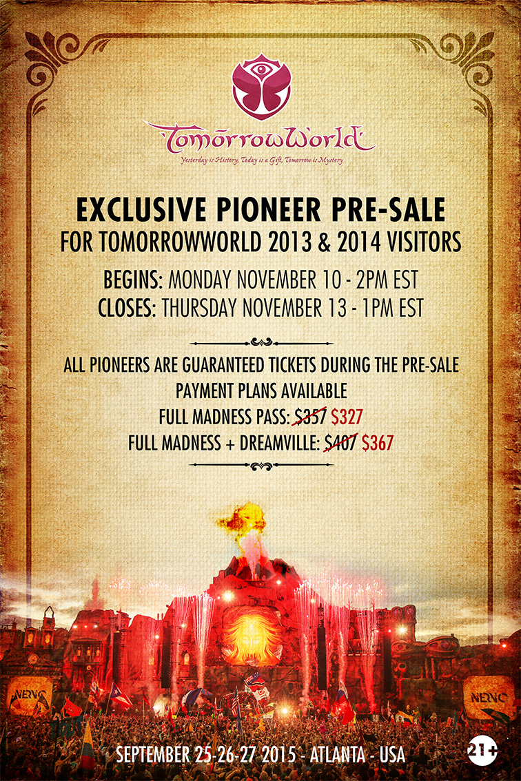 TomorrowWorld 2015 Opens Ticket Pre-Registration