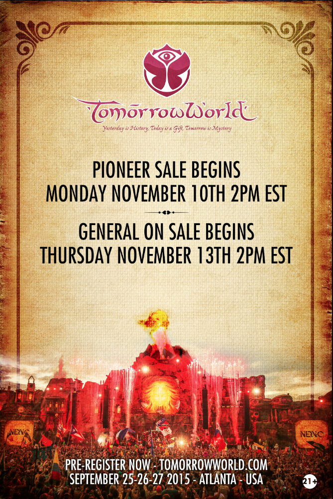 TomorrowWorld 2015 Opens Ticket Pre-Registration