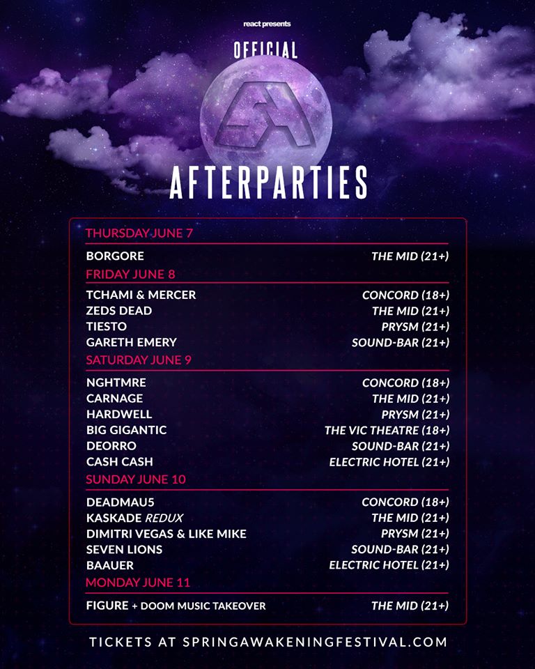 Spring Awakening Music Festival Announces 2018 Afterparties