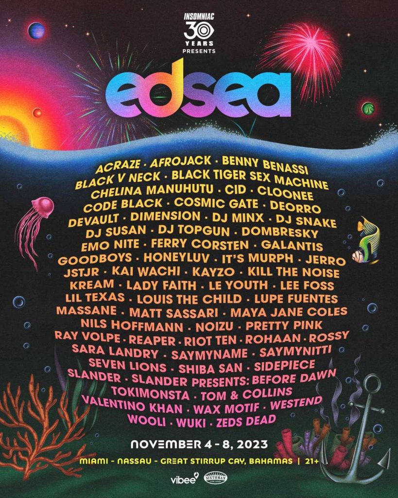 EDSea Unveils Star-Studded Lineup For 2023 Maiden Voyage